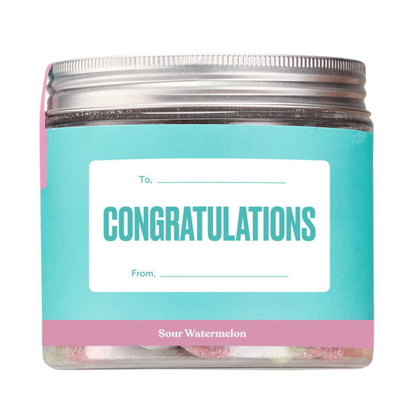 Congratulations Gift Jar (Sour Watermelon) – Candy Kittens